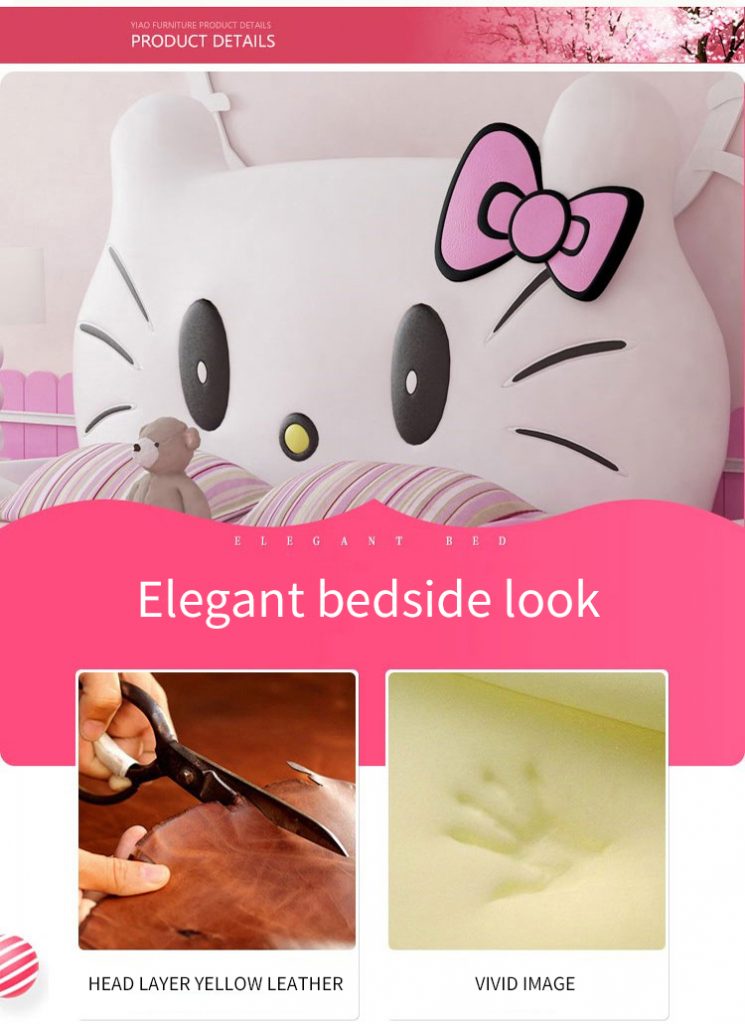 Hello kitty children’s bed princess kids bed